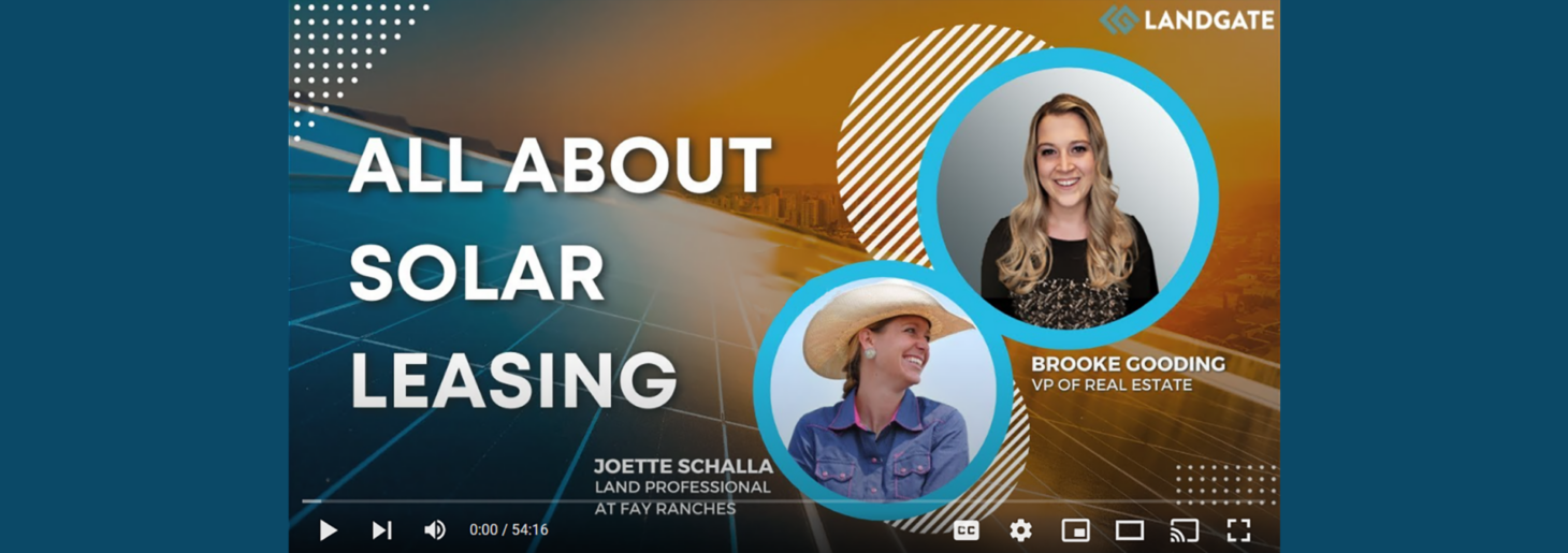 Joette Schalla Speaks on Solar Leasing on LandGate | Fay Ranches